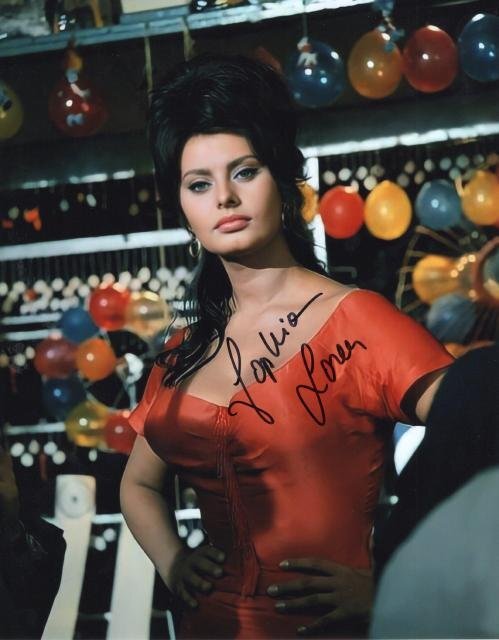 Yahoo!オークション - 【UACCRD】ソフィアローレン直筆サイン イタリア...