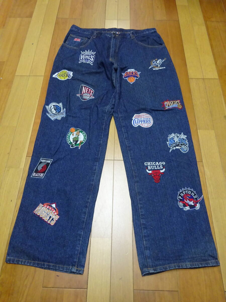 Yahoo!オークション - に-274 unk NBA バスケ デニムパンツ サイズ40...
