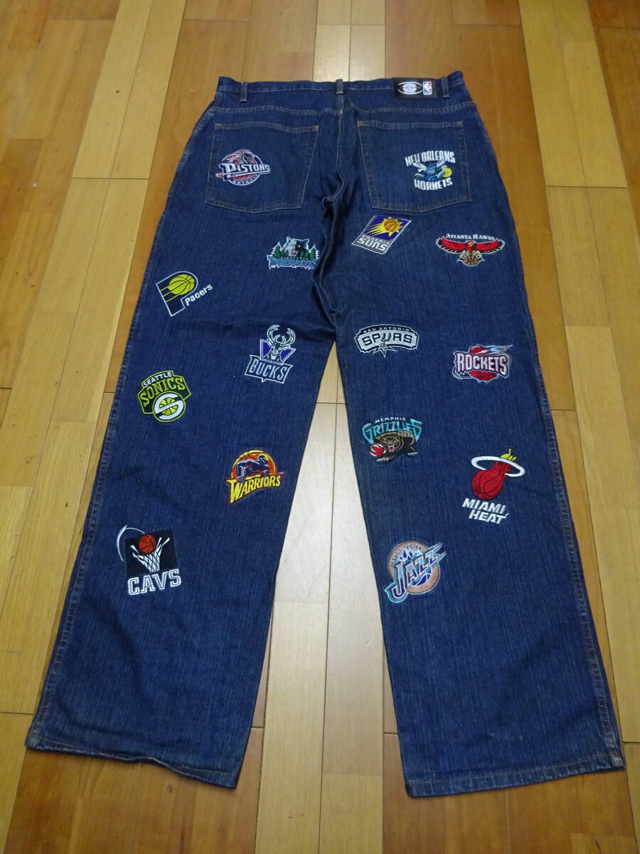 Yahoo!オークション - に-274 unk NBA バスケ デニムパンツ サイズ40...