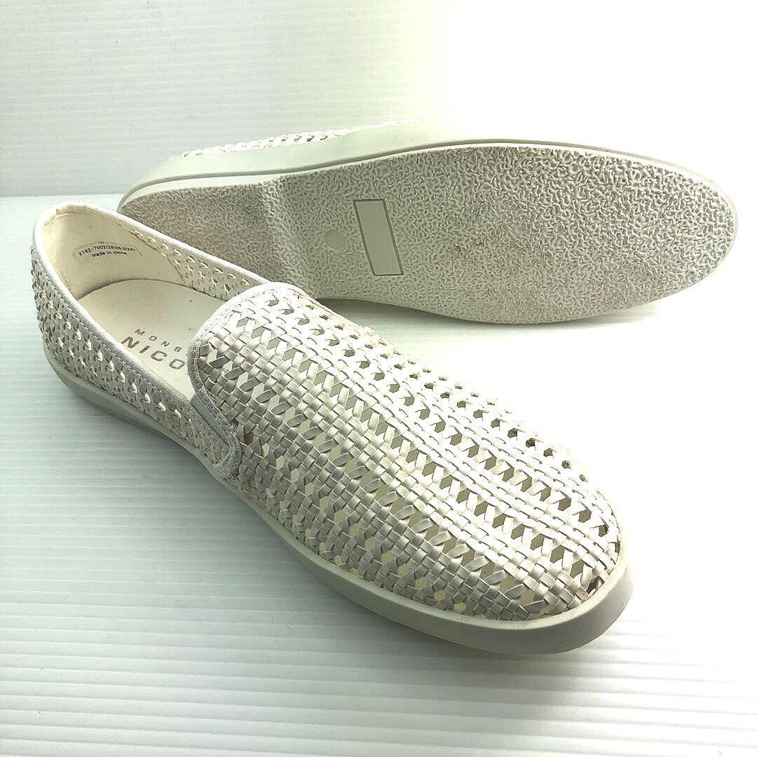 Yahoo!オークション - K315新品MONSIEUR NICOLE編込メッシュスリッポン...
