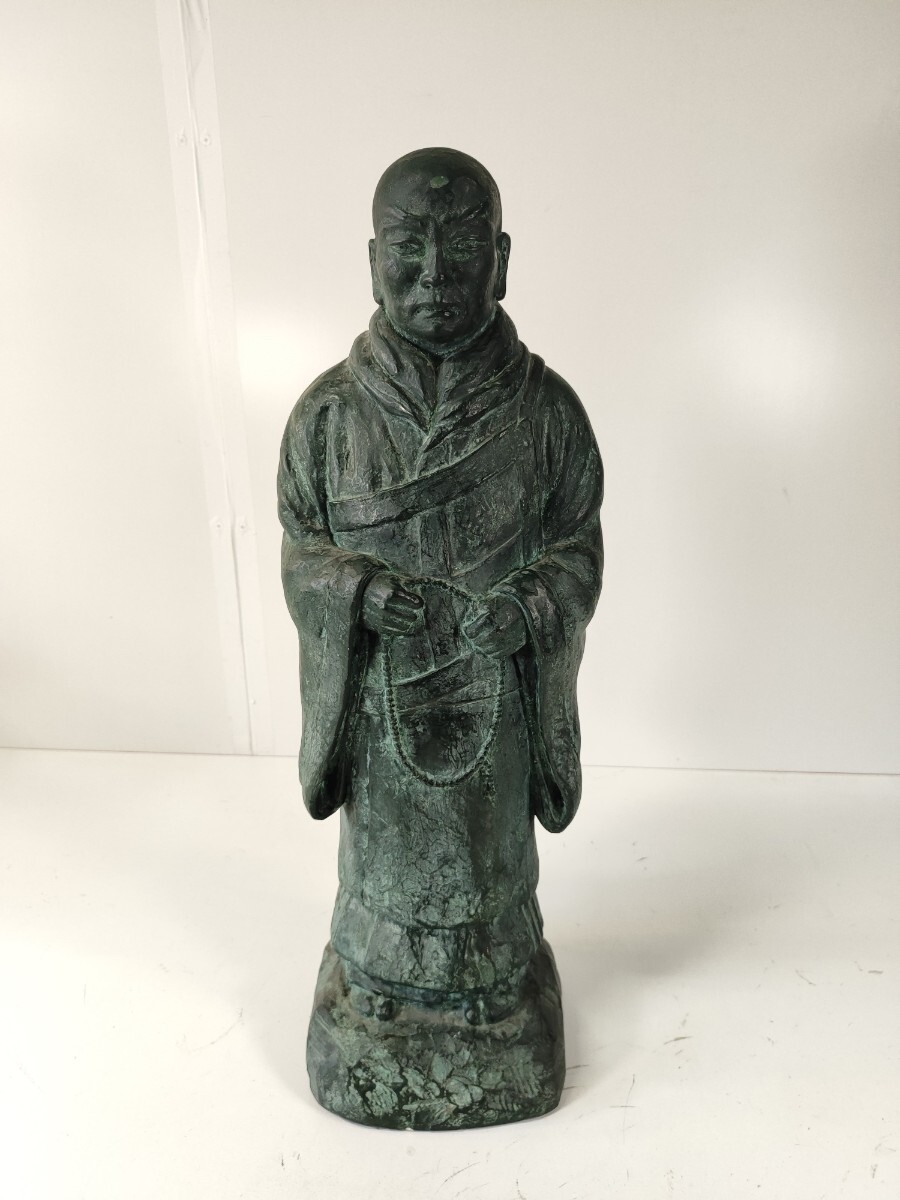 Yahoo!オークション - t242 親鸞聖人像 蘇風作 仏像 仏教美術 仏具 大...