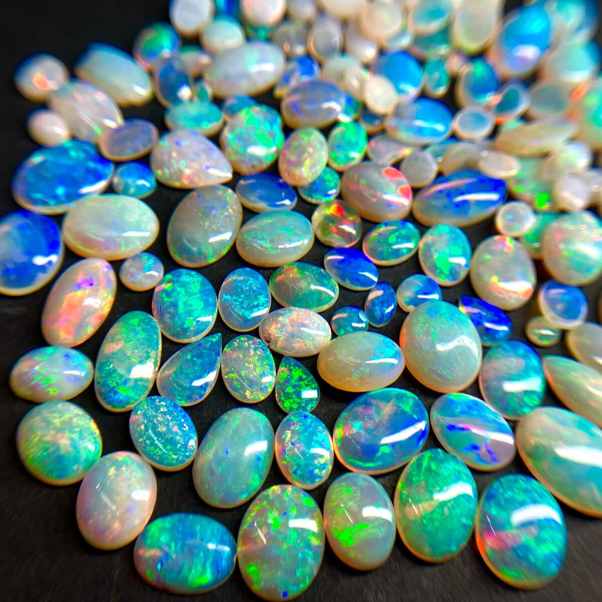Yahoo!オークション - 1円〜 小粒 遊色効果 天然オパールおまとめ56....
