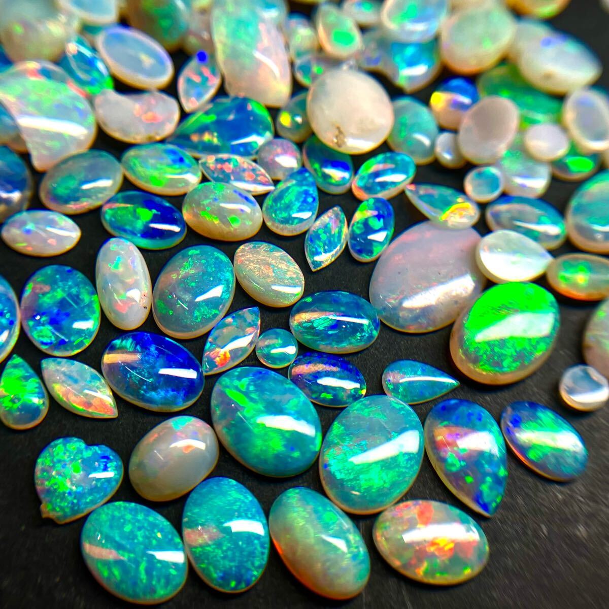 Yahoo!オークション - 1円〜 小粒 遊色効果 天然オパールおまとめ46c...