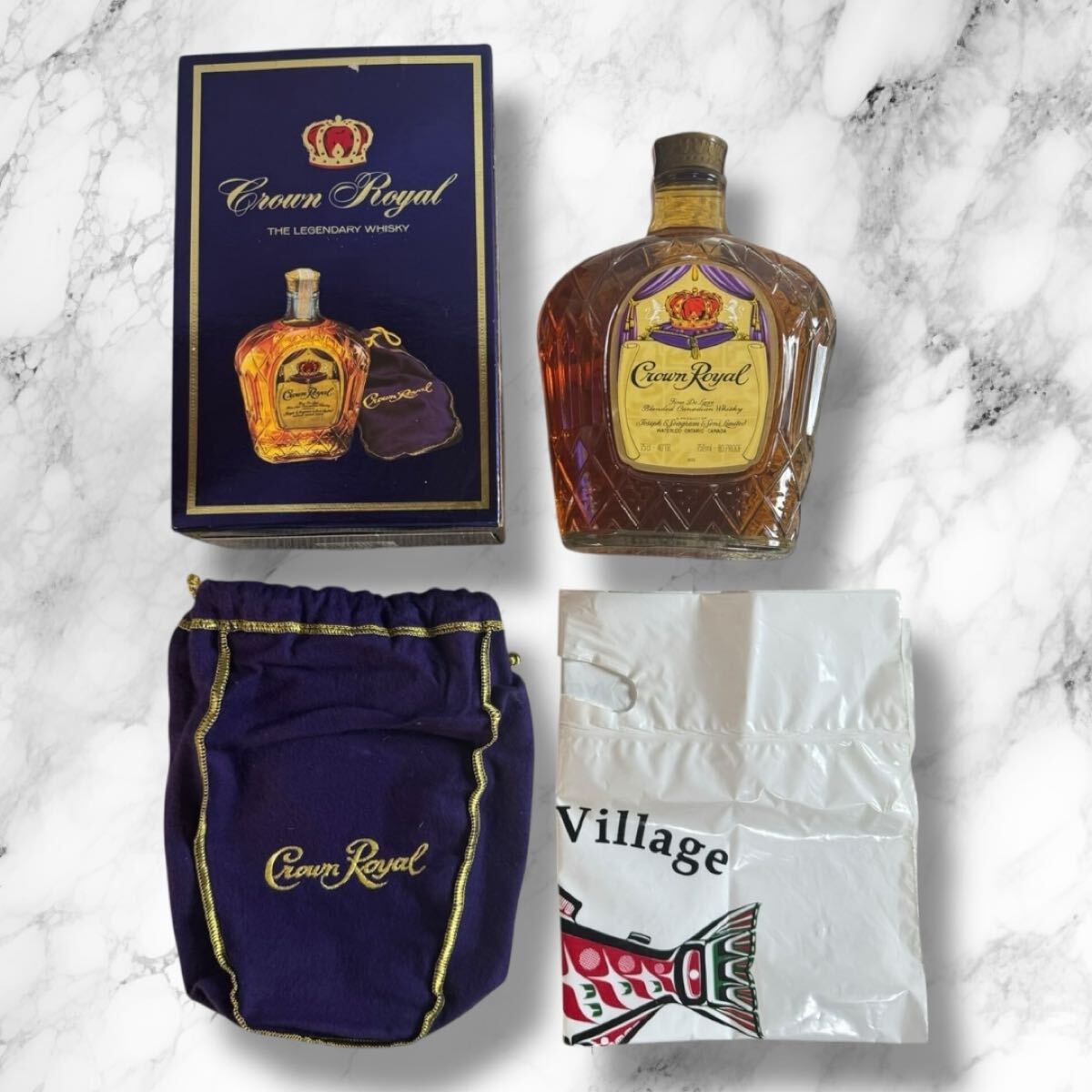 Yahoo!オークション - 【未開栓】CROWN ROYAL THE LEGENDARY WHISKY ク...
