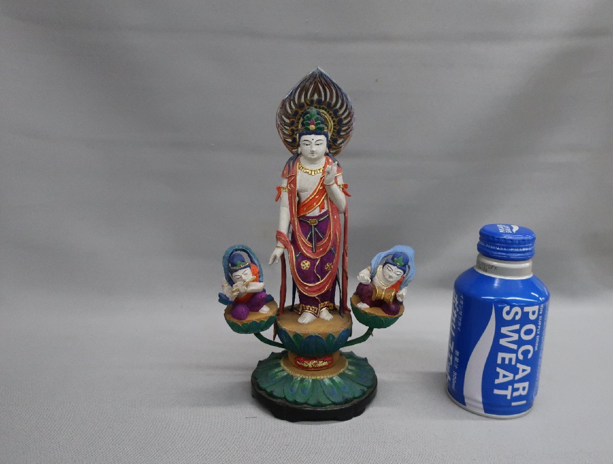 Yahoo!オークション - 観音様 仏像 彩色 K-1843