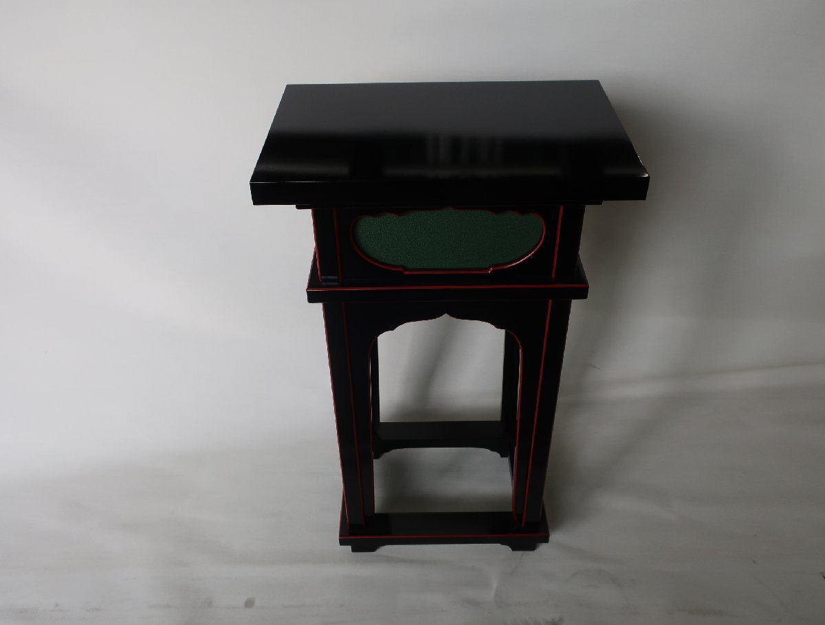 Yahoo!オークション - 【K-2196】中央香台 黒塗り面朱 1尺5寸 新品未使...