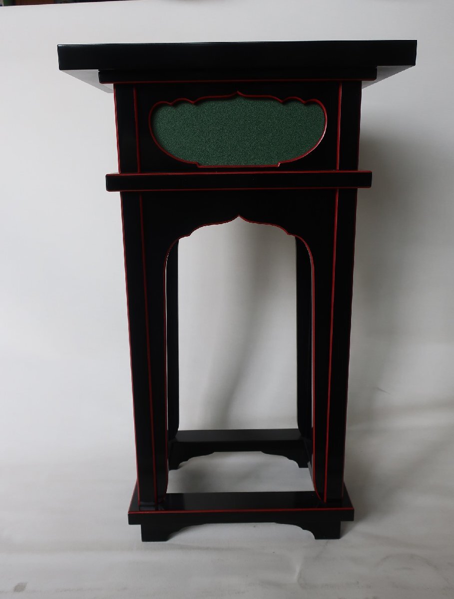 Yahoo!オークション - 【K-2196】中央香台 黒塗り面朱 1尺5寸 新品未使...