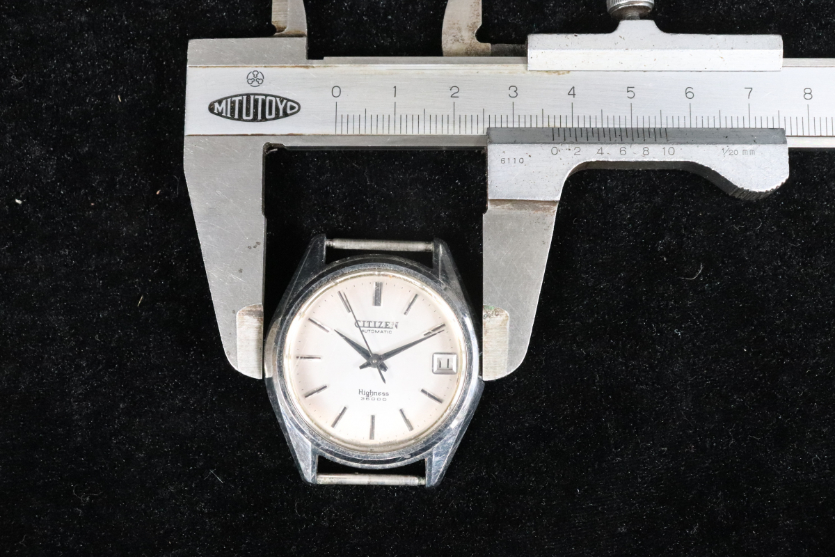 稼働品 CITIZEN シチズン 4-740203 Highness ハイネス 自動巻き アナログ ラウンド デイト ホワイト _JFO_C0718-F003(シチズン)｜売買された ...