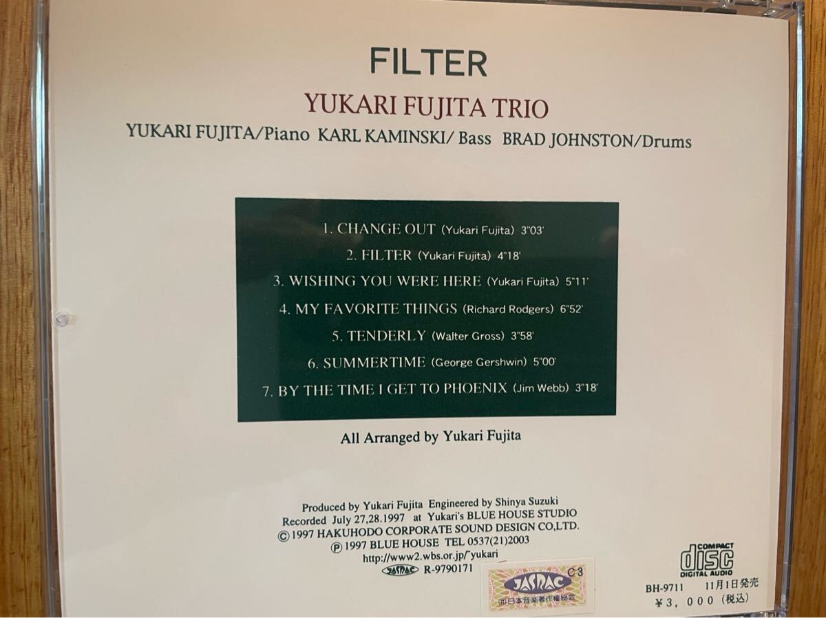 Yahoo!オークション - CD YUKARI FUJITA TRIO / FILTER