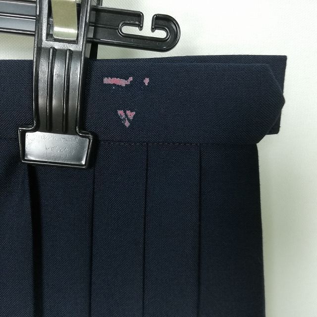 Yahoo!オークション - 1円 スクールスカート 夏物 w63-丈63 紺 中学 高...