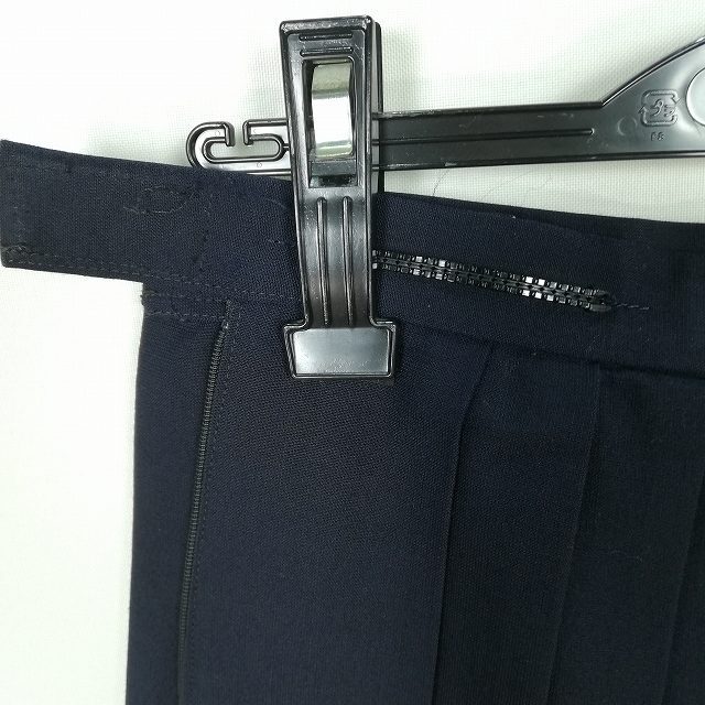 Yahoo!オークション - 1円 スクールスカート 夏物 w63-丈62 紺 中学 高...