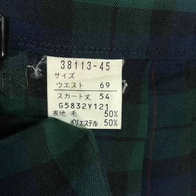 Yahoo!オークション - 1円 スクールスカート 夏物 w63-丈57 チェック ...