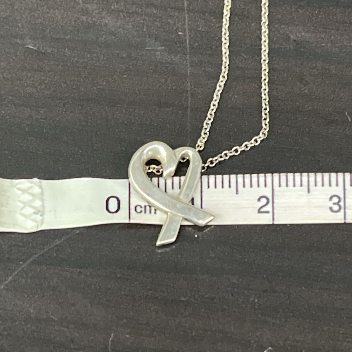 Yahoo!オークション - B769/ Tiffany&Co. ラビングハート ネックレス S...