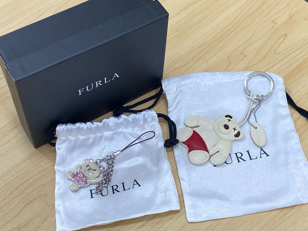 Yahoo!オークション - 【K1102】フルラ FURLA くまモチーフ キーリング...