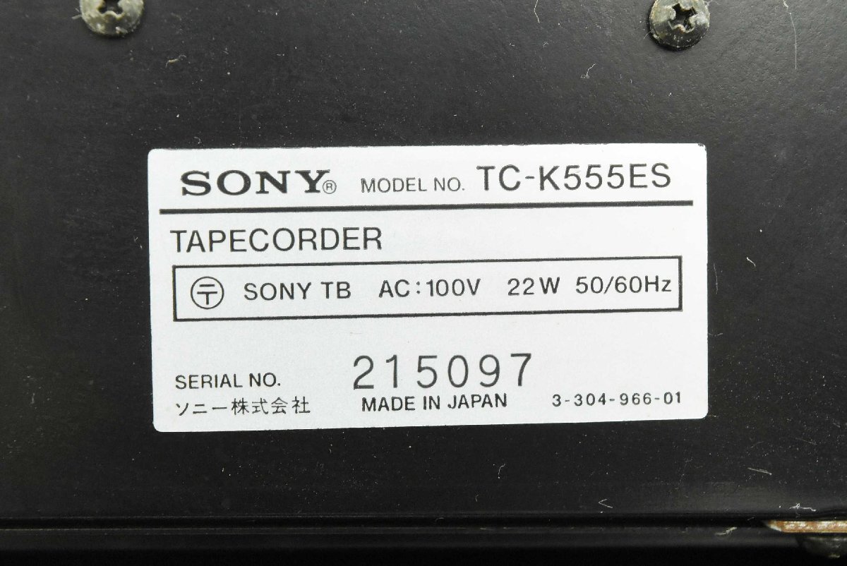 Yahoo!オークション - 【D】SONY TC-K555ES カセットデッキ ソニー 223...