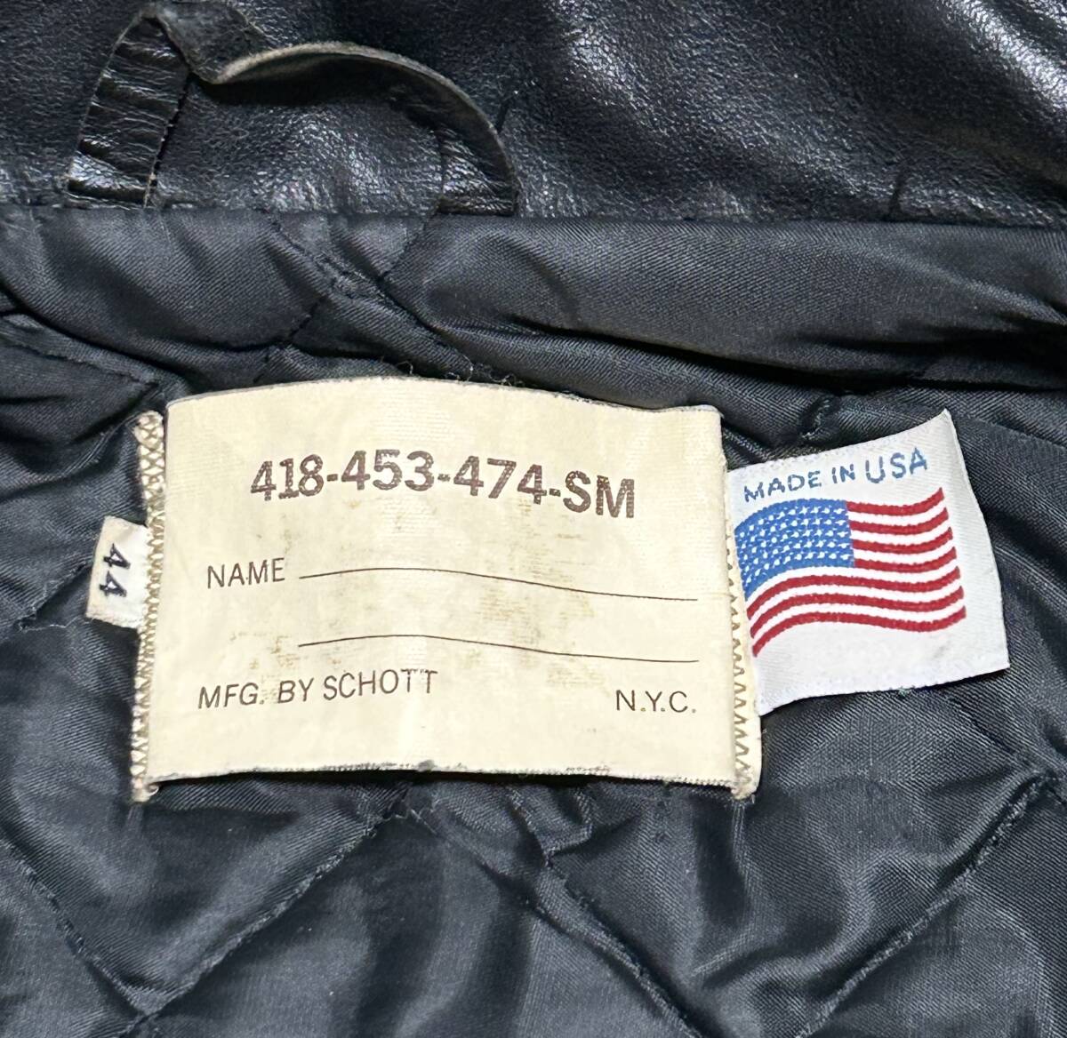 Yahoo!オークション - 美品②schott【44】418 米国製 ダブルライダース...