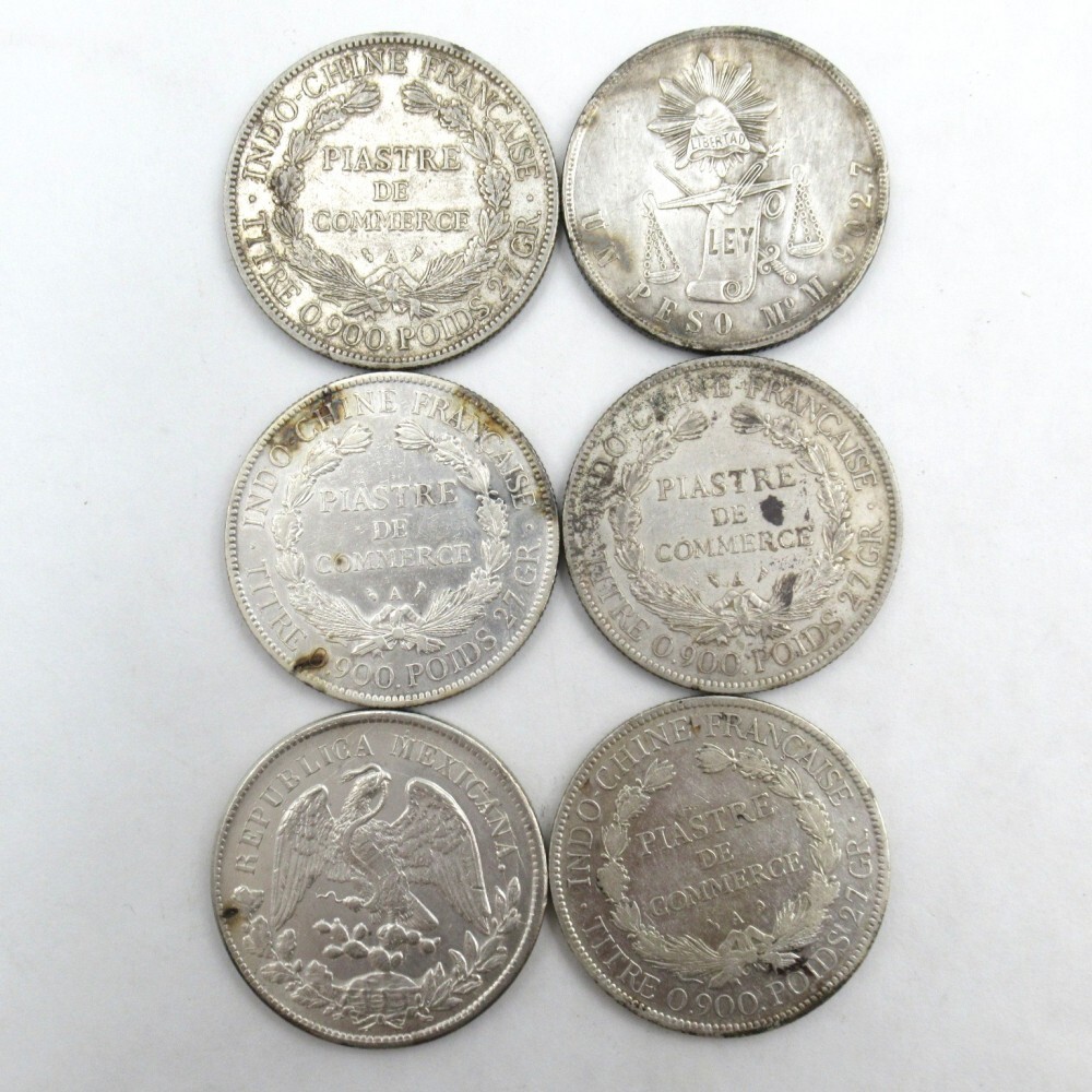 Yahoo!オークション - 1円〜 フランス領インドシナ メキシコ 銀貨 1871...