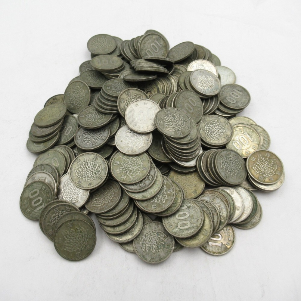 Yahoo!オークション - 稲穂 100円銀貨 おまとめ 総重量 約1160g 硬貨 ...