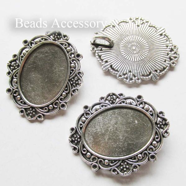 Yahoo!オークション - BA-0044 花のミール皿 38×31mm 銀古美カラー 4...