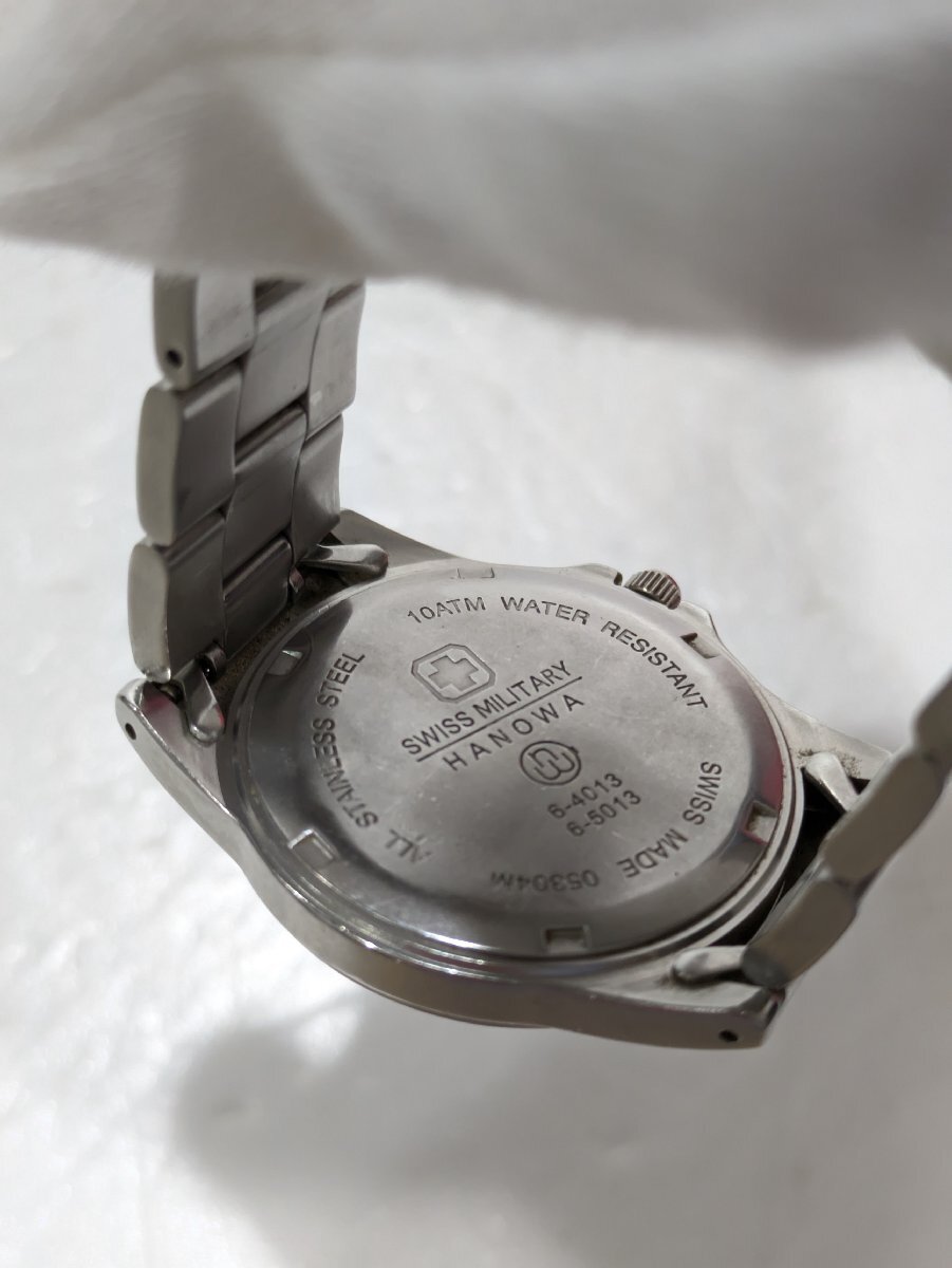 76 1円 SWISS MILTARY HANOWA スイス ミリタリー 05304M 時計 腕時計 不動品 稼働未確認 長期保管品 現状品 ジャンク品(アナログ（クォーツ式）)｜売買された ...