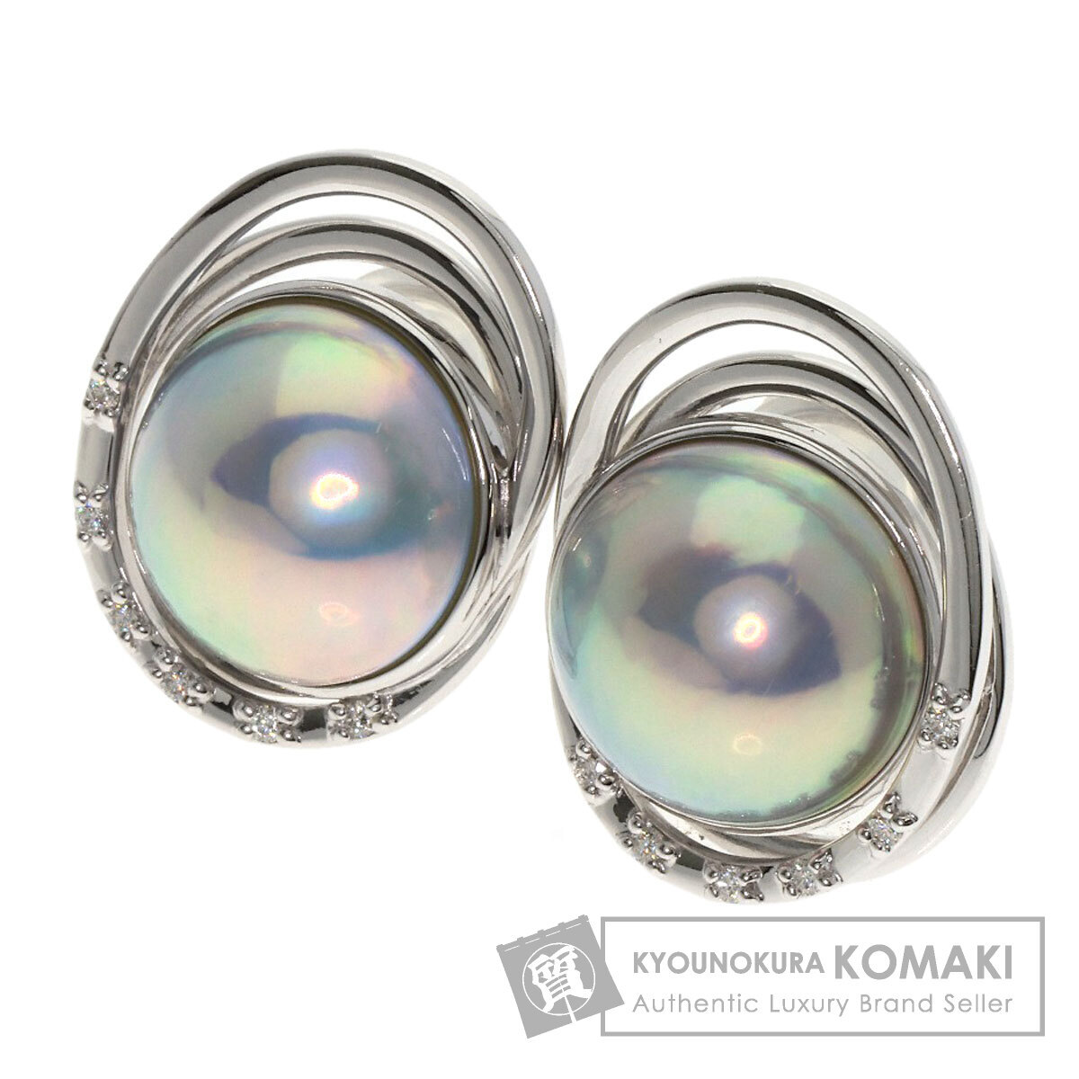 Yahoo!オークション - TASAKI タサキ マベパール 真珠 6P ダイヤモンド...