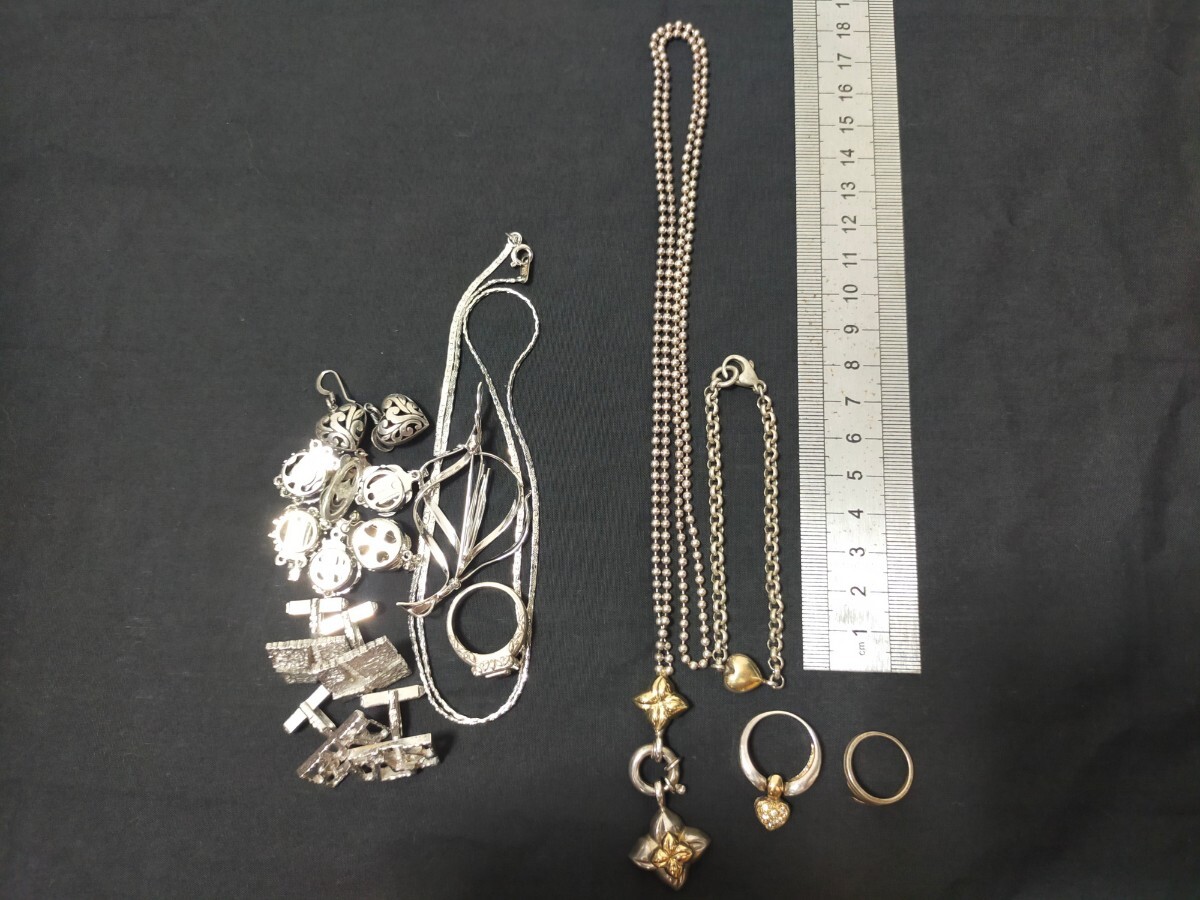 Yahoo!オークション - 1円スタート 750 925 K10 SILVER 刻印あり 金具...