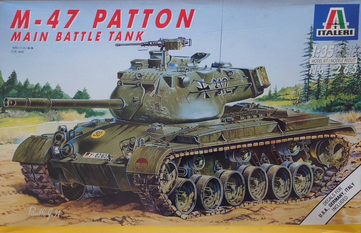 Yahoo!オークション - イタレリ 1/35 M47 パットン戦車（No.265） 未開...