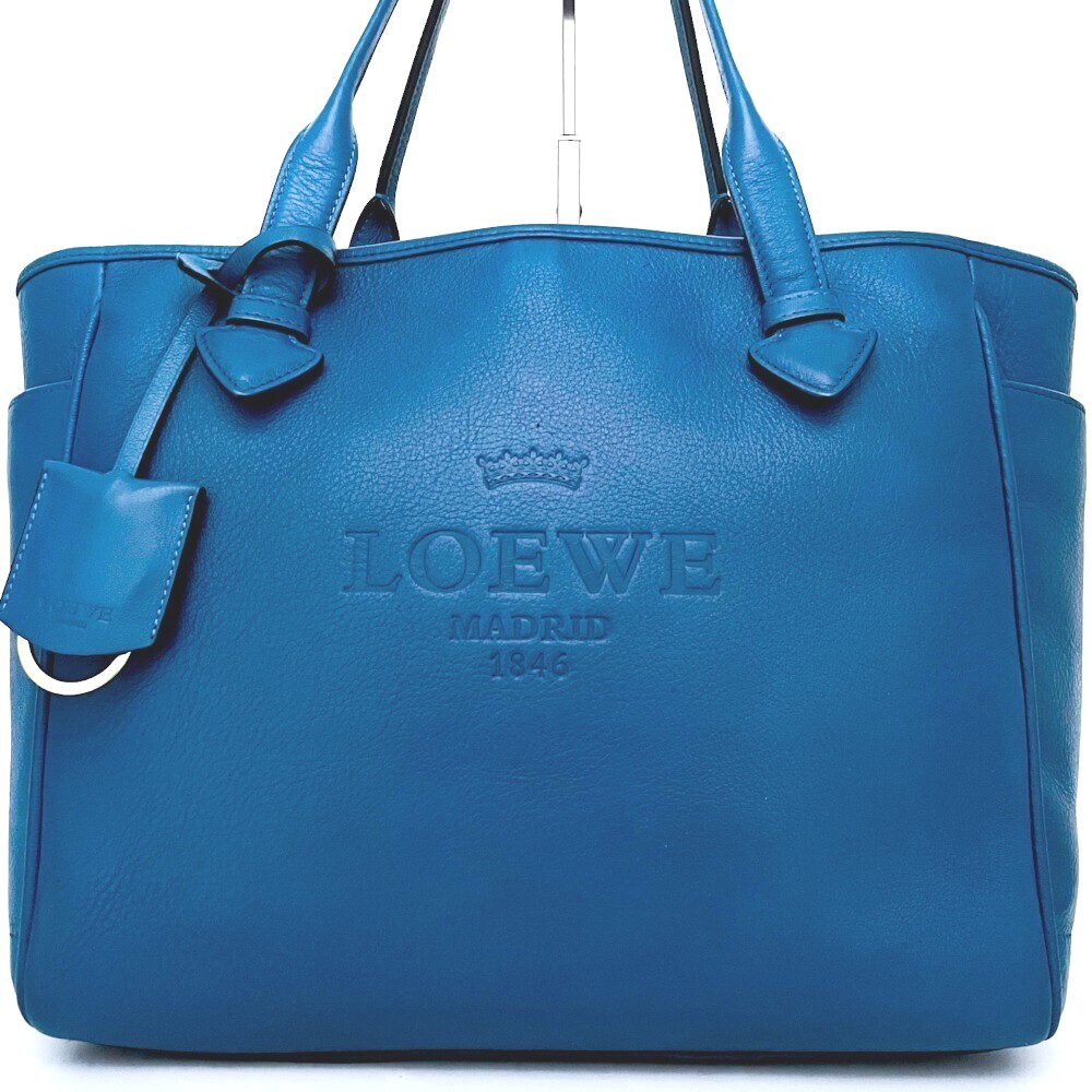 1円 級 型崩れ無し 入手困難色 LOEWE ロエベ 型押しロゴ 自立 トートバッグ ビジネス 大容量 A4 メンズ レディース レザー ブルー(かばん、バッグ)｜売買されたオークション情報 ...