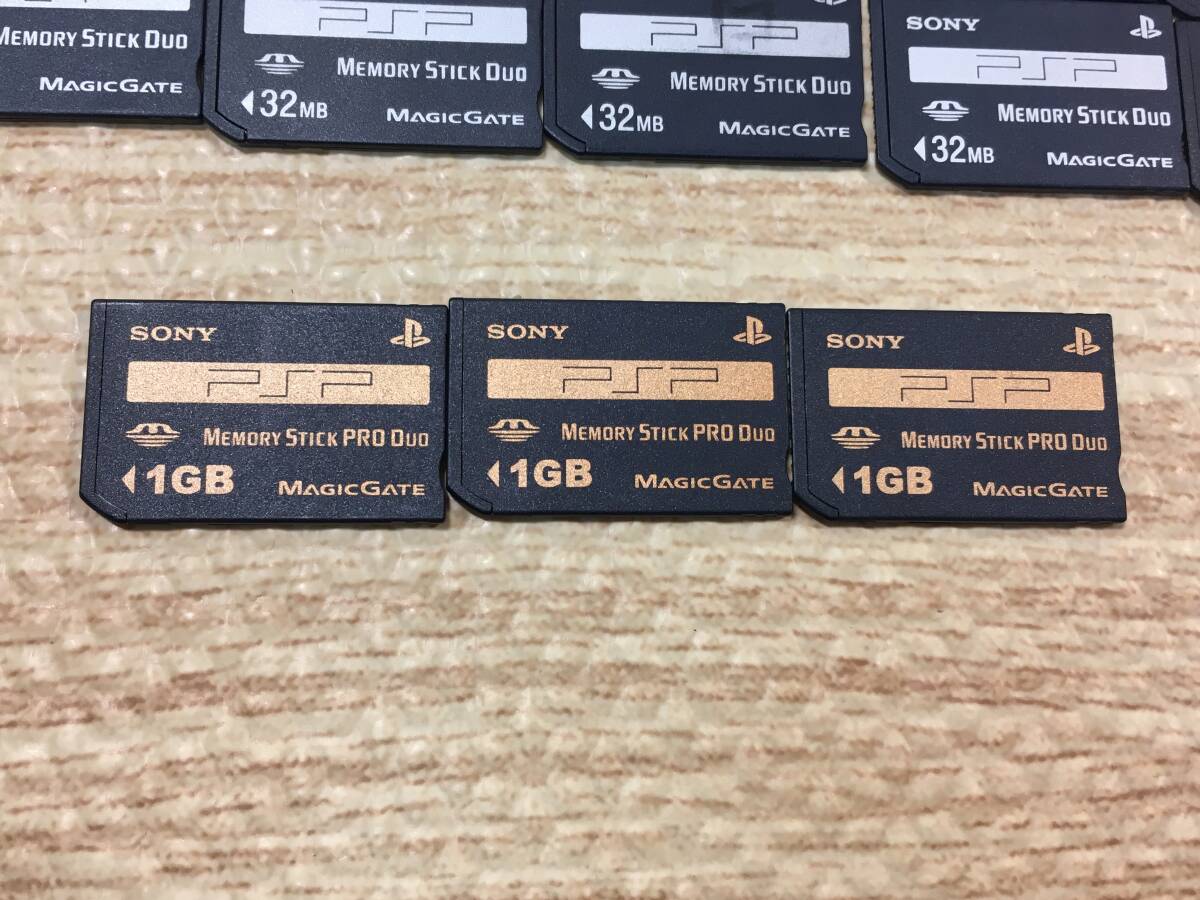Yahoo!オークション - SONY PSP Memory Stick Duo 32MB PRO Duo1GB 計5...