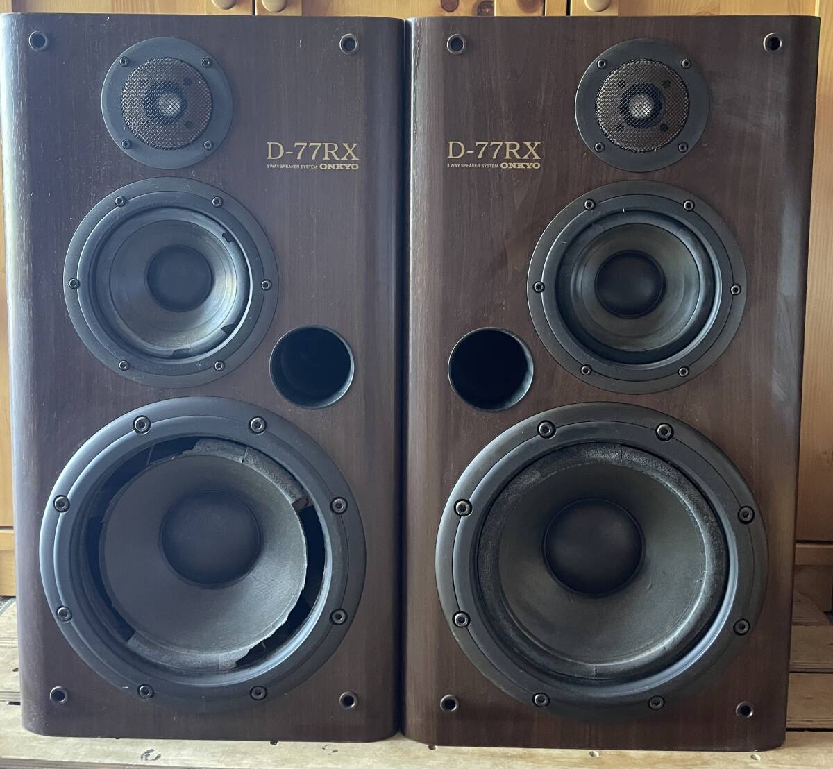 Yahoo!オークション - ONKYO D-77RX スピーカーペア 動作未確認 現状品...