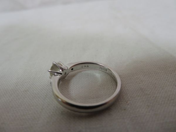 Yahoo!オークション - Pt900 プラチナ ダイヤモンド 0.44ct/0.04ct 大...