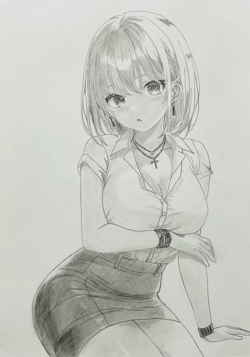 Yahoo!オークション - 手書きイラスト 鉛筆画 オリジナルキャラ ケント...