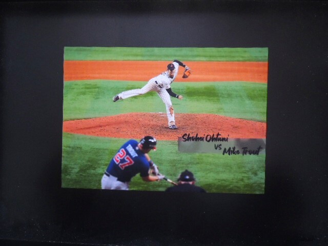 Yahoo!オークション - A4 額付き ポスター 大谷翔平 VS トラウト WBC ...
