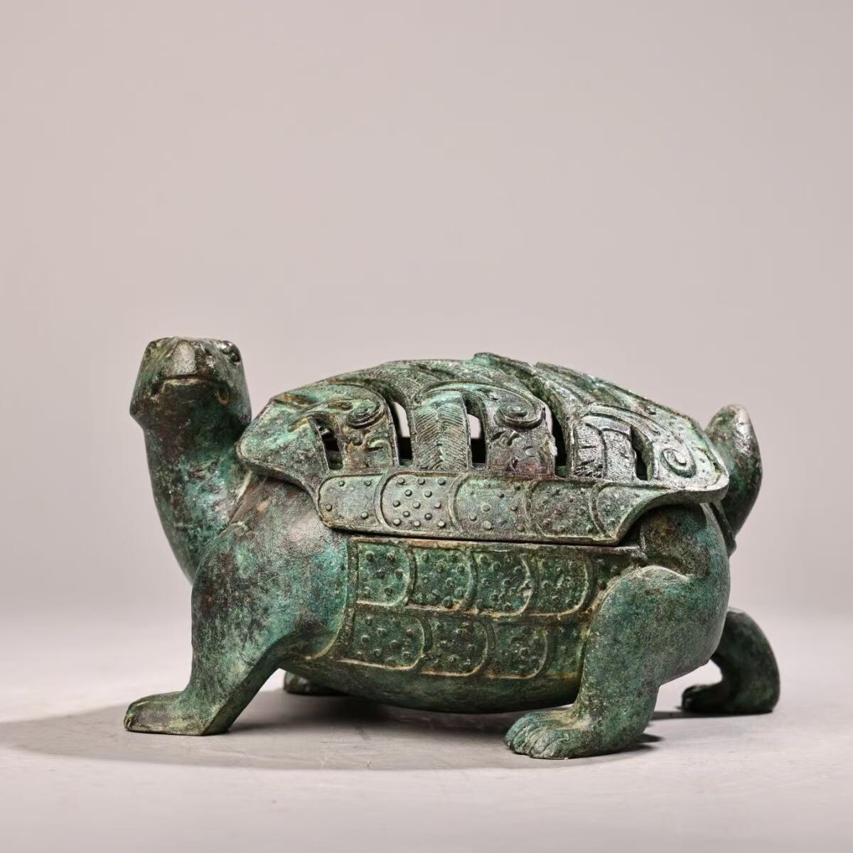 Yahoo!オークション - T89【風雅堂】旧家収蔵 中国古玩 青銅器 亀炉 置...