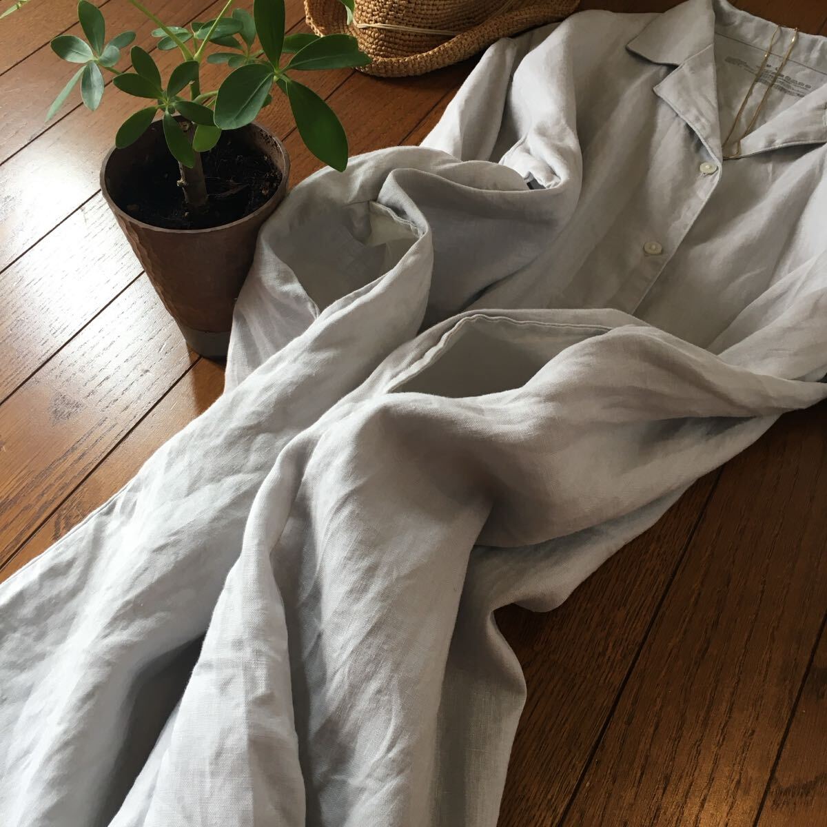 Yahoo!オークション - リネン100% 無印 ワンピース 麻 M〜Lサイズ MUJI