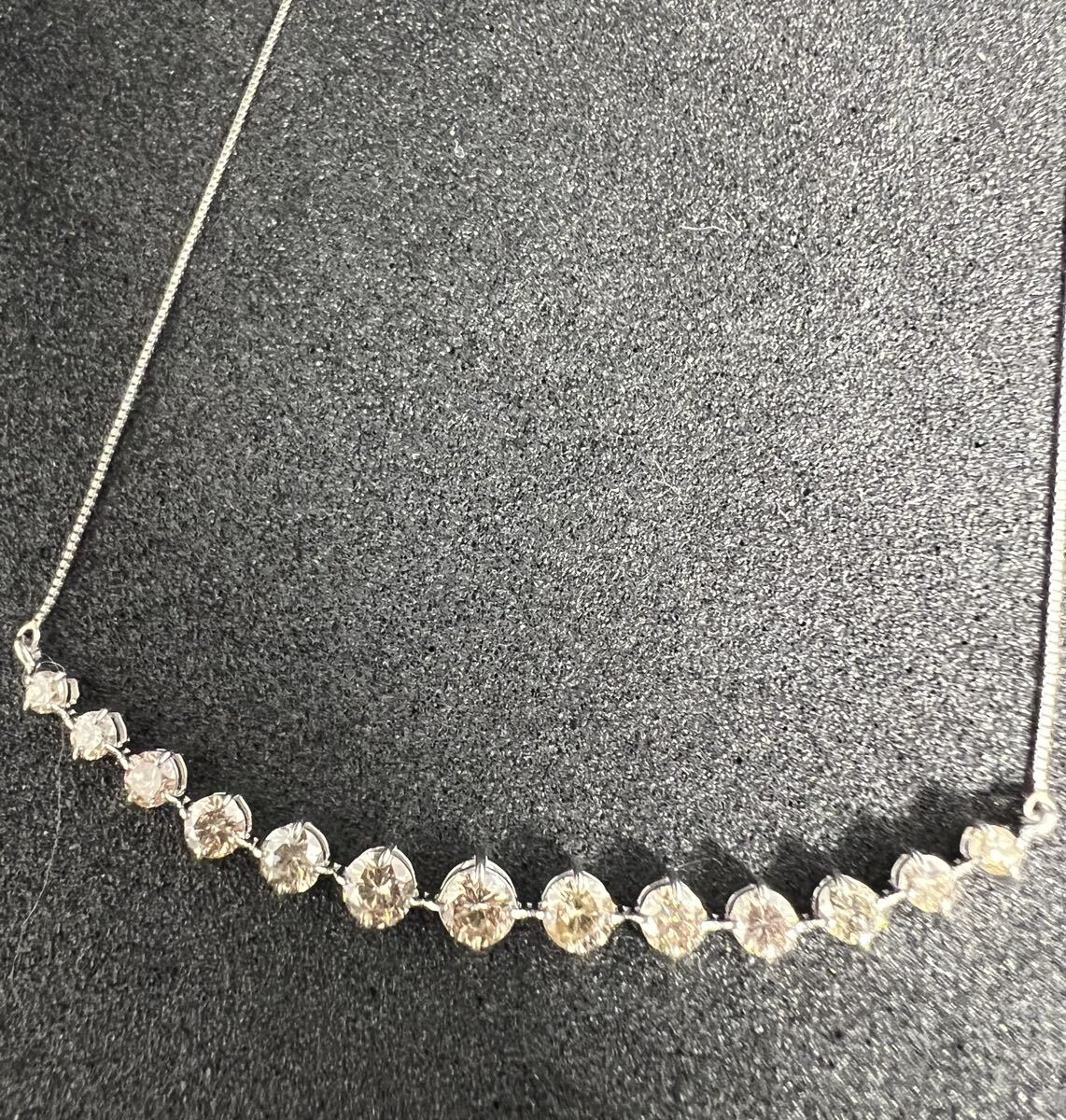 Yahoo!オークション - 1円 Pt850 Pt900 ネックレス ダイヤモンド 1ct 2...