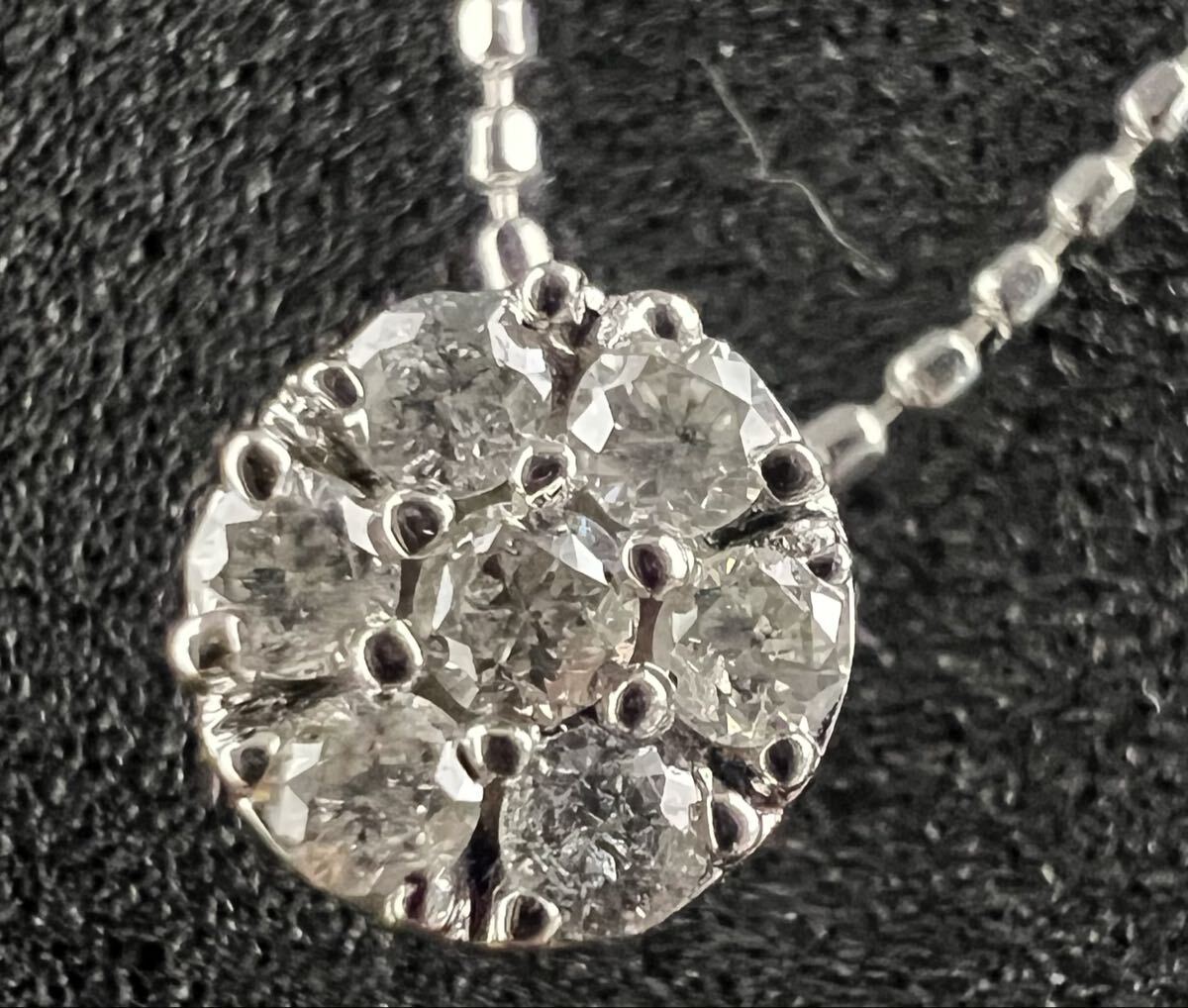 Yahoo!オークション - 1円 K18WG ネックレス ダイヤモンド 0.2ct 1.77g...