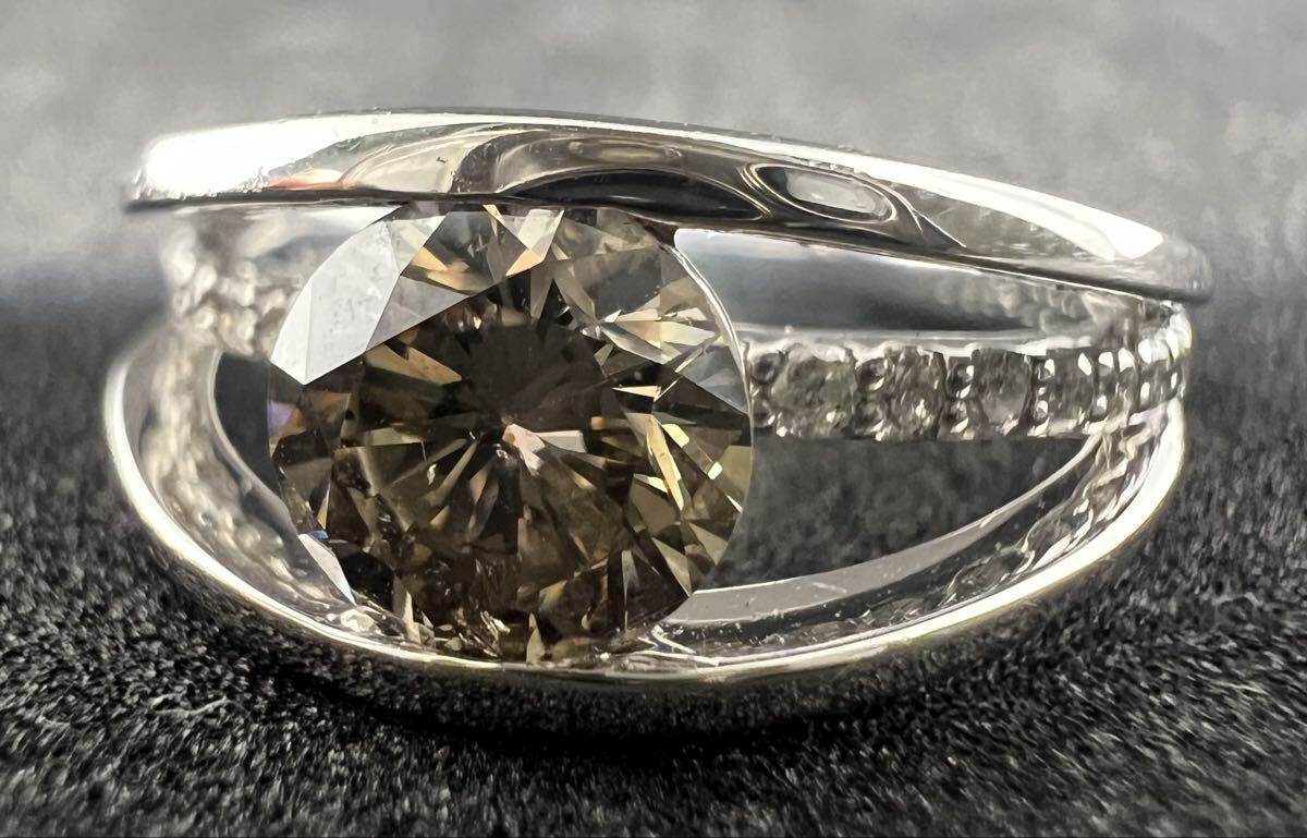 Yahoo!オークション - 1円 Pt900 リング ダイヤモンド 0.994ct 0.21ct ...