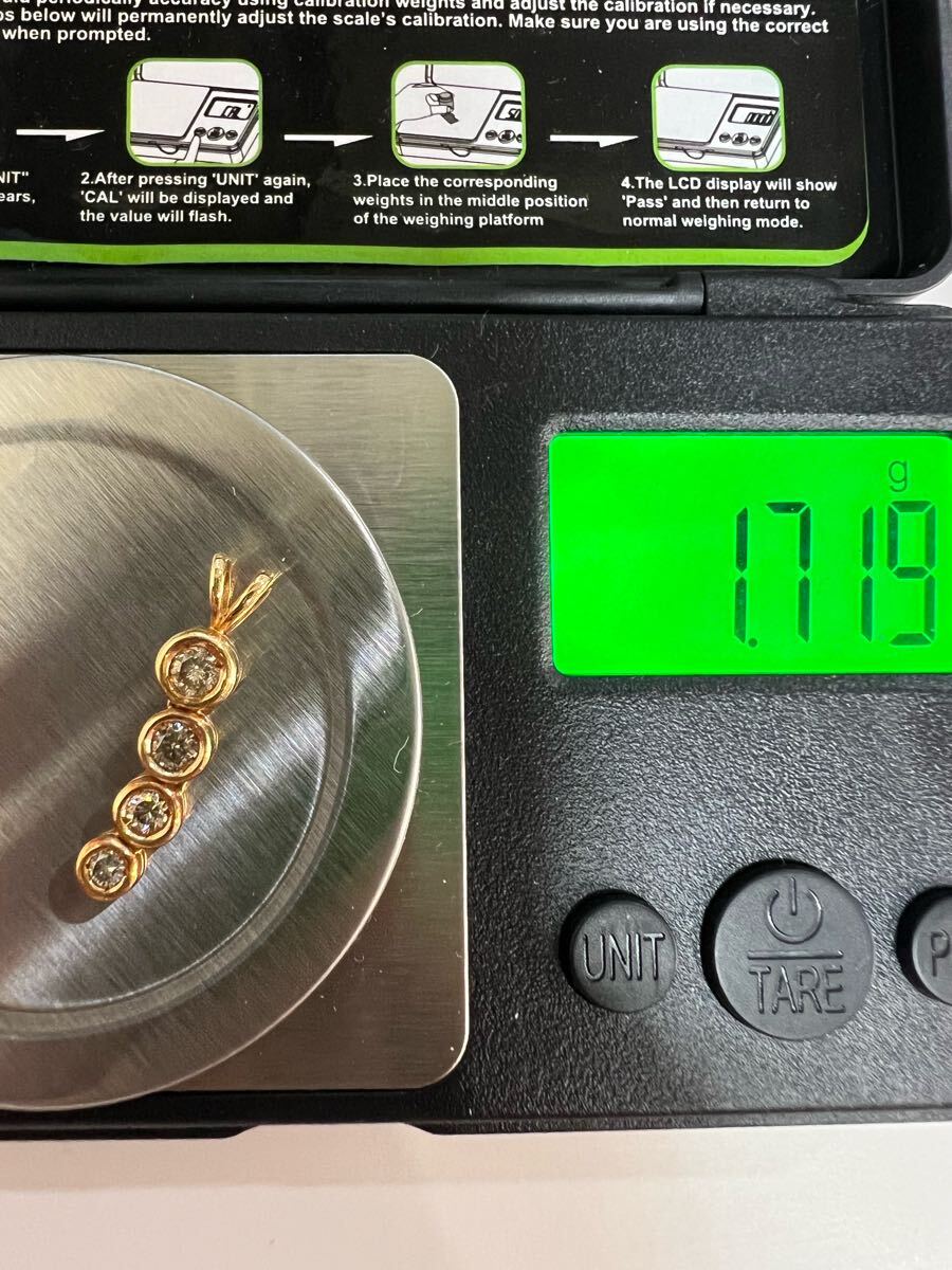 Yahoo!オークション - 1円 K18 ペンダント トップ ダイヤモンド 0.34ct...