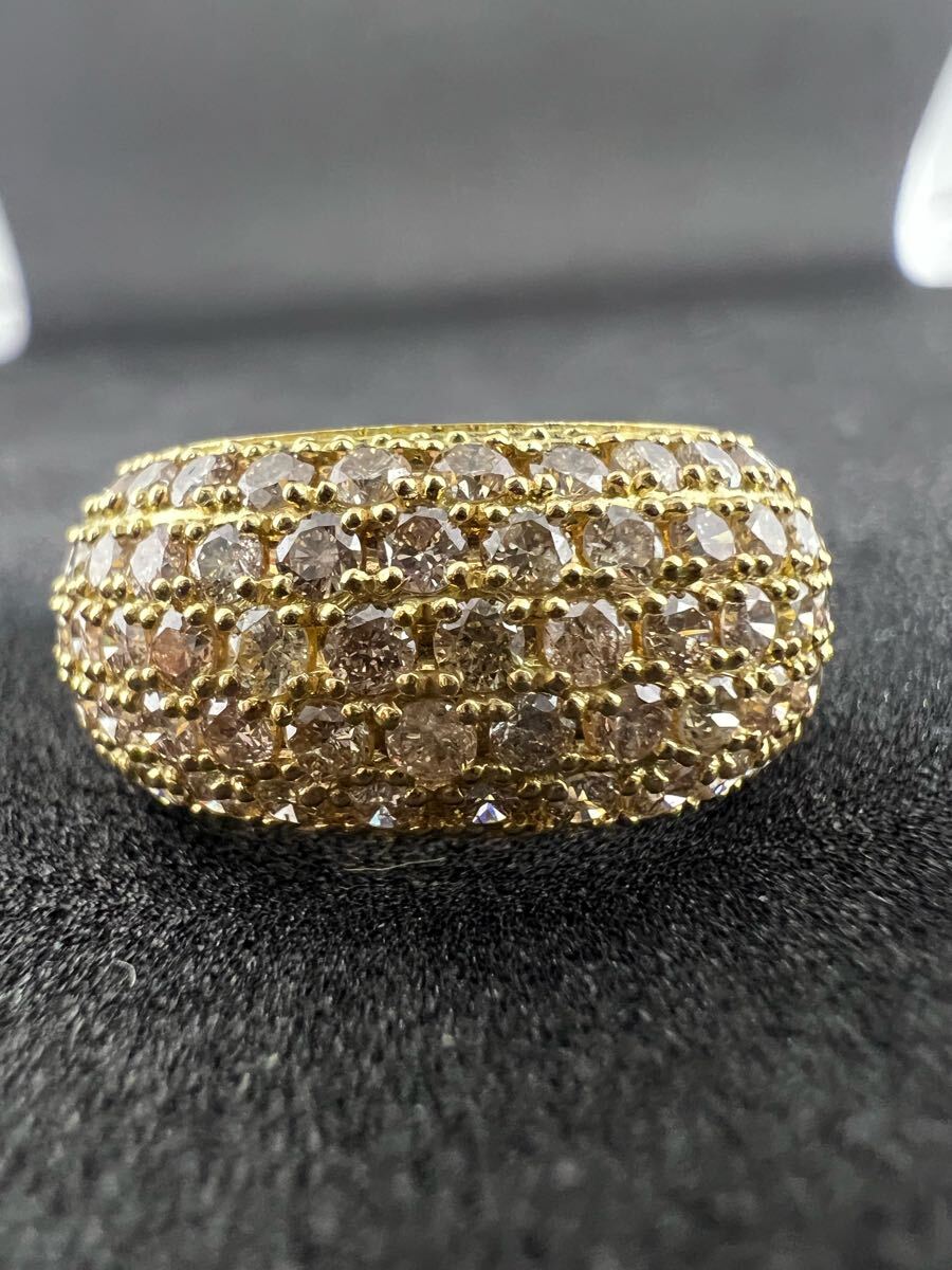 Yahoo!オークション - K18 リング ダイヤモンド 1.75ct 12号 3.08g EG1...