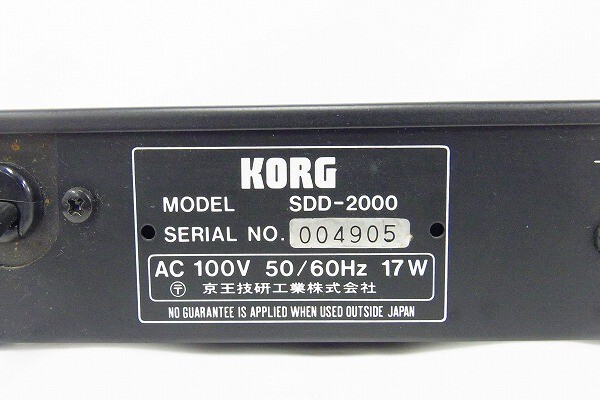 Yahoo!オークション - K109-Y39-601 KORG コルグ SDD-2000 デジタルデ...