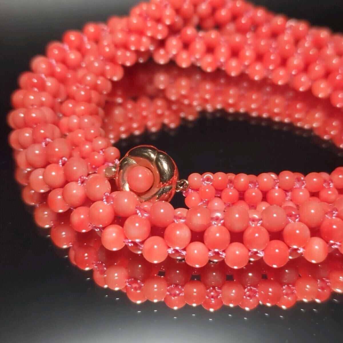 Yahoo!オークション - 【K14クラスプ 珊瑚】 43cm ネックレス アクセサ...