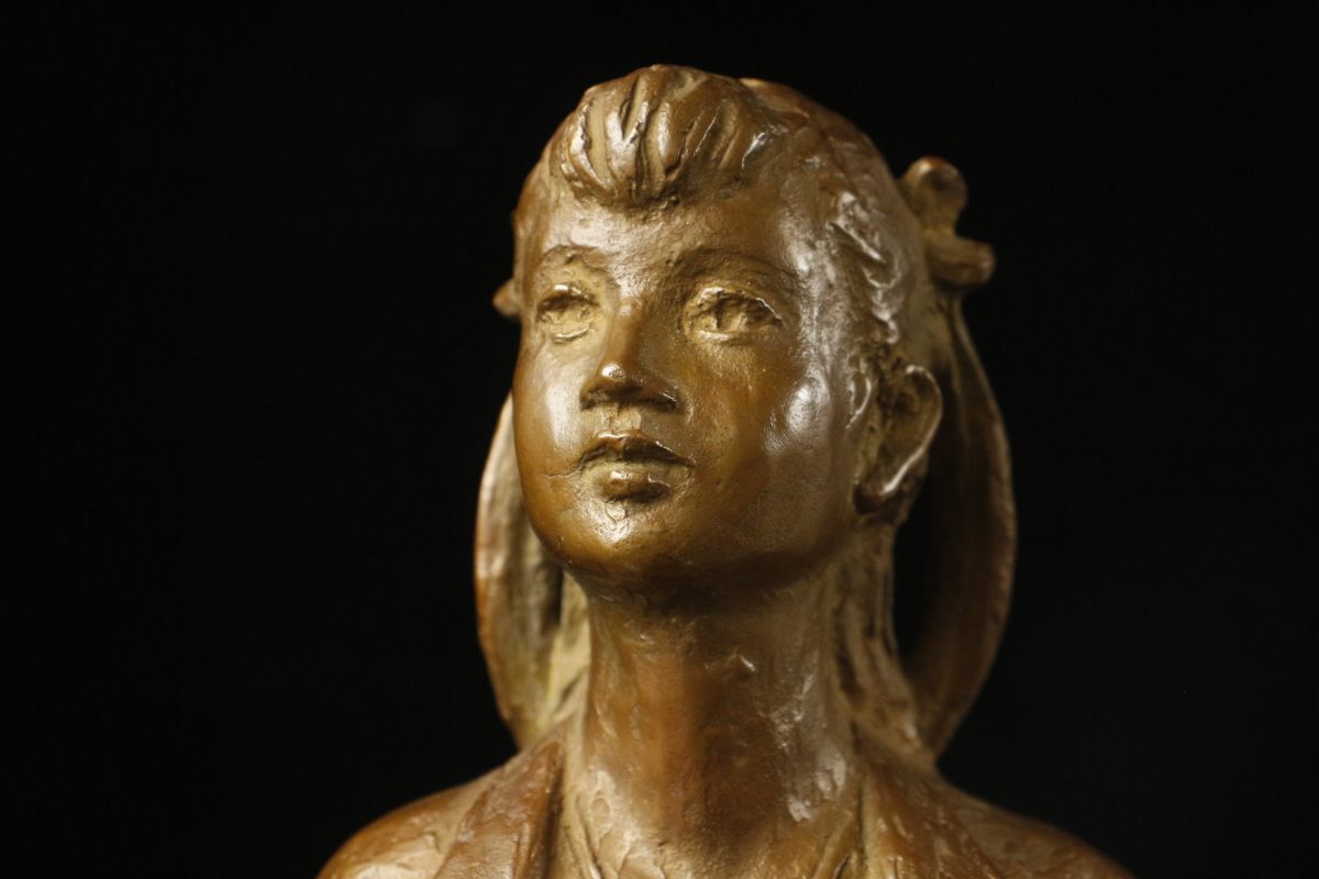 Yahoo!オークション - 【LIG】彫刻家 矢野秀徳 ブロンズ 「わかくさ」