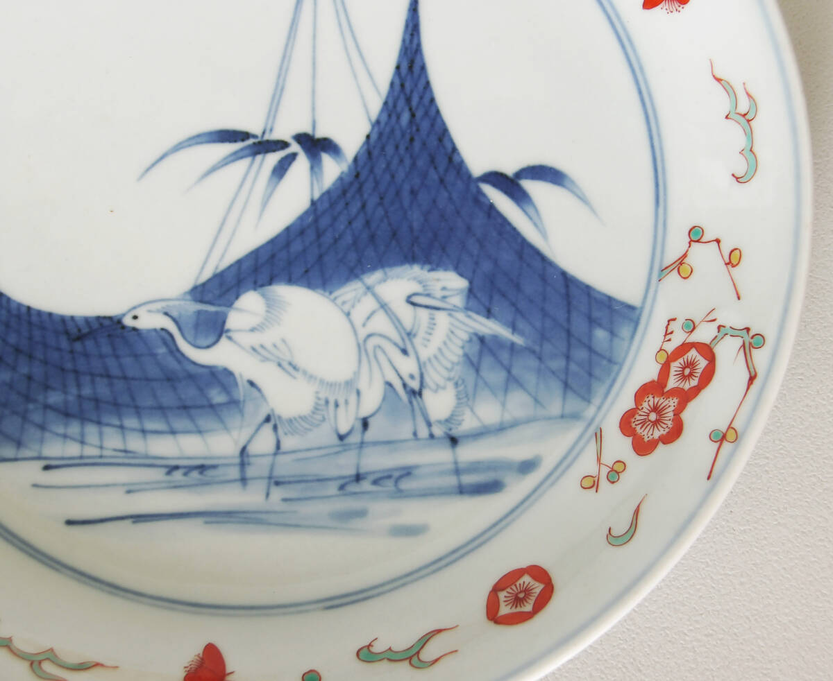 Yahoo!オークション - 色絵 梅 鷺の図 中皿