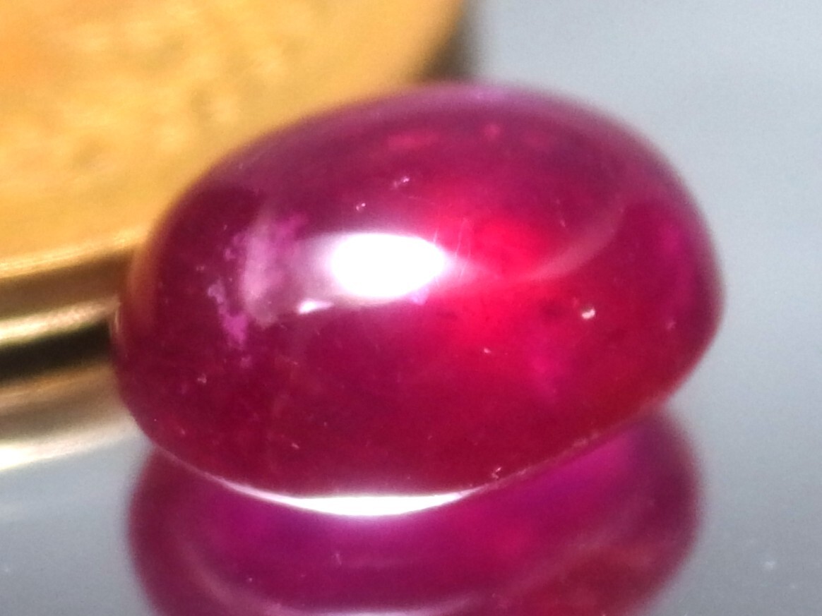 Yahoo!オークション - 4.44ct 新品・天然ルビーカボションカット モザ...