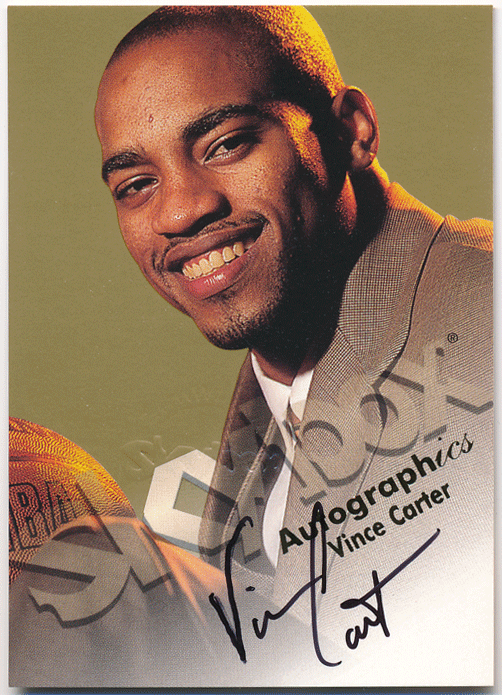 Yahoo!オークション - Vince Carter NBA 1998-99 Skybox Autographics ...