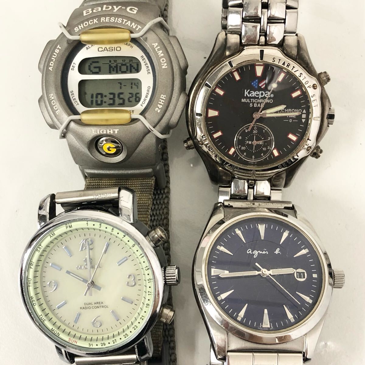 16 ブランド 腕時計 12点セット agnes b. DIESEL CASIO Baby-G dunhill Kaepa MARSHAL ANNE KLEIN Disney ALBA ...