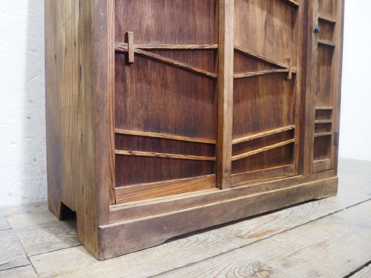 Yahoo!オークション - タT0889 H91cm×W78 5cm アンティーク 素朴な杉...