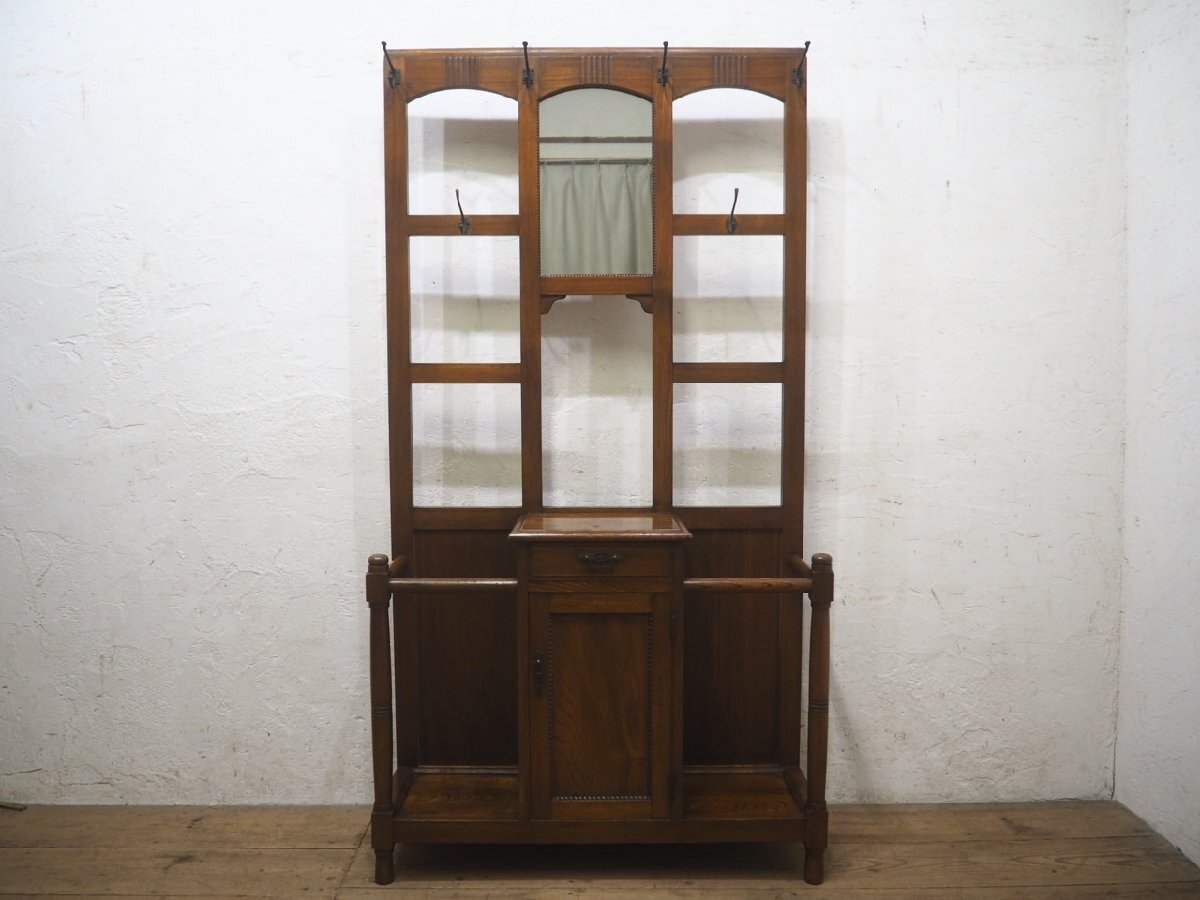 Yahoo!オークション - タ荷O0665 H172 5cm アンティーク 収納付き レト...