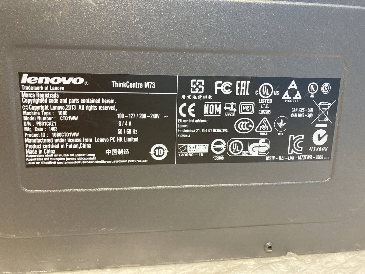 Yahoo!オークション - 【訳アリ】Lenovo ThinkCentre M73/Core i5-4430...